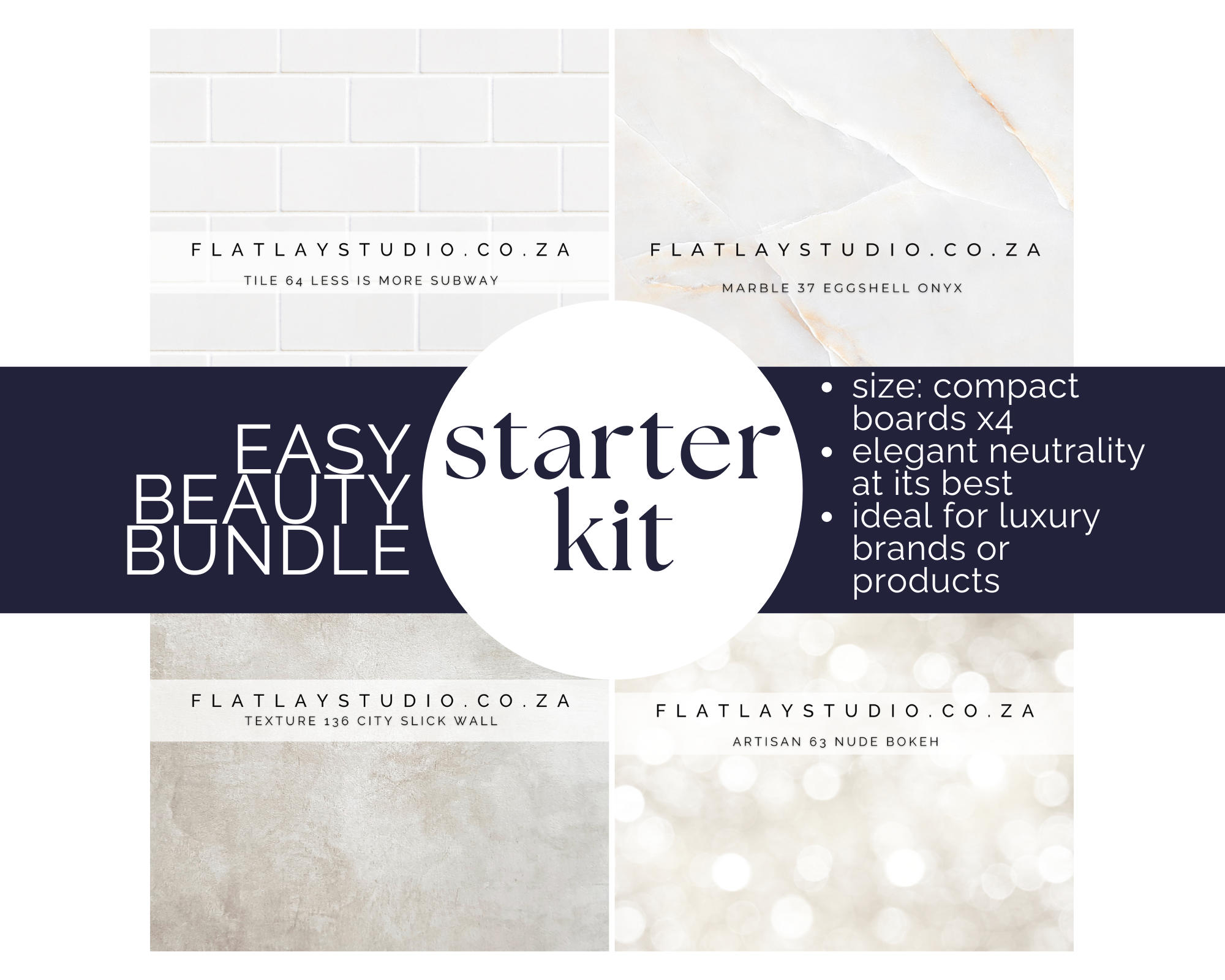 Easy Beauty Bundle Pack - Starter Kit - Compact Boards x4 – FlatlayStudio