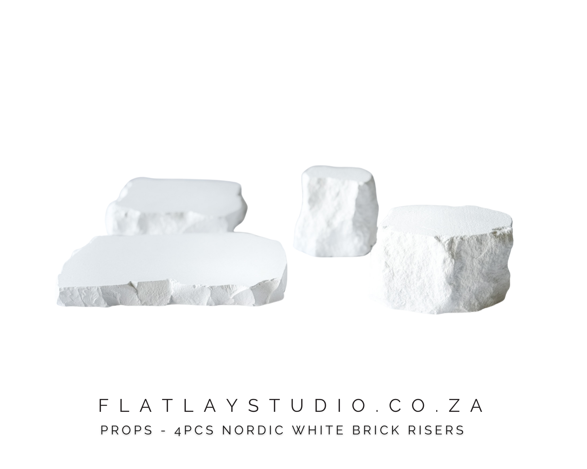 White Brick photography Risers/ Prop - 4pcs Natural Texture Nordic Sto ...