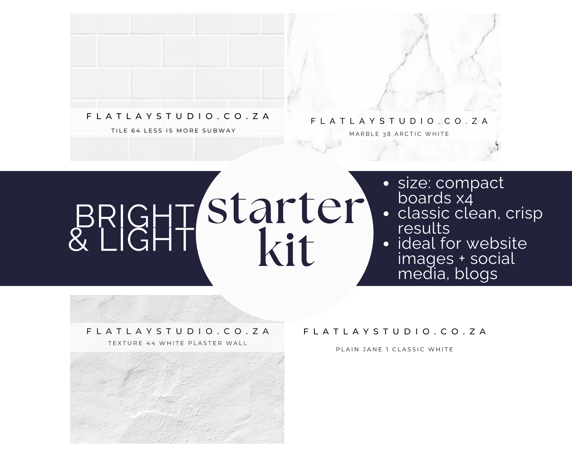 Bright + Light Bundle - Starter Kit - Compact boards x4 – FlatlayStudio