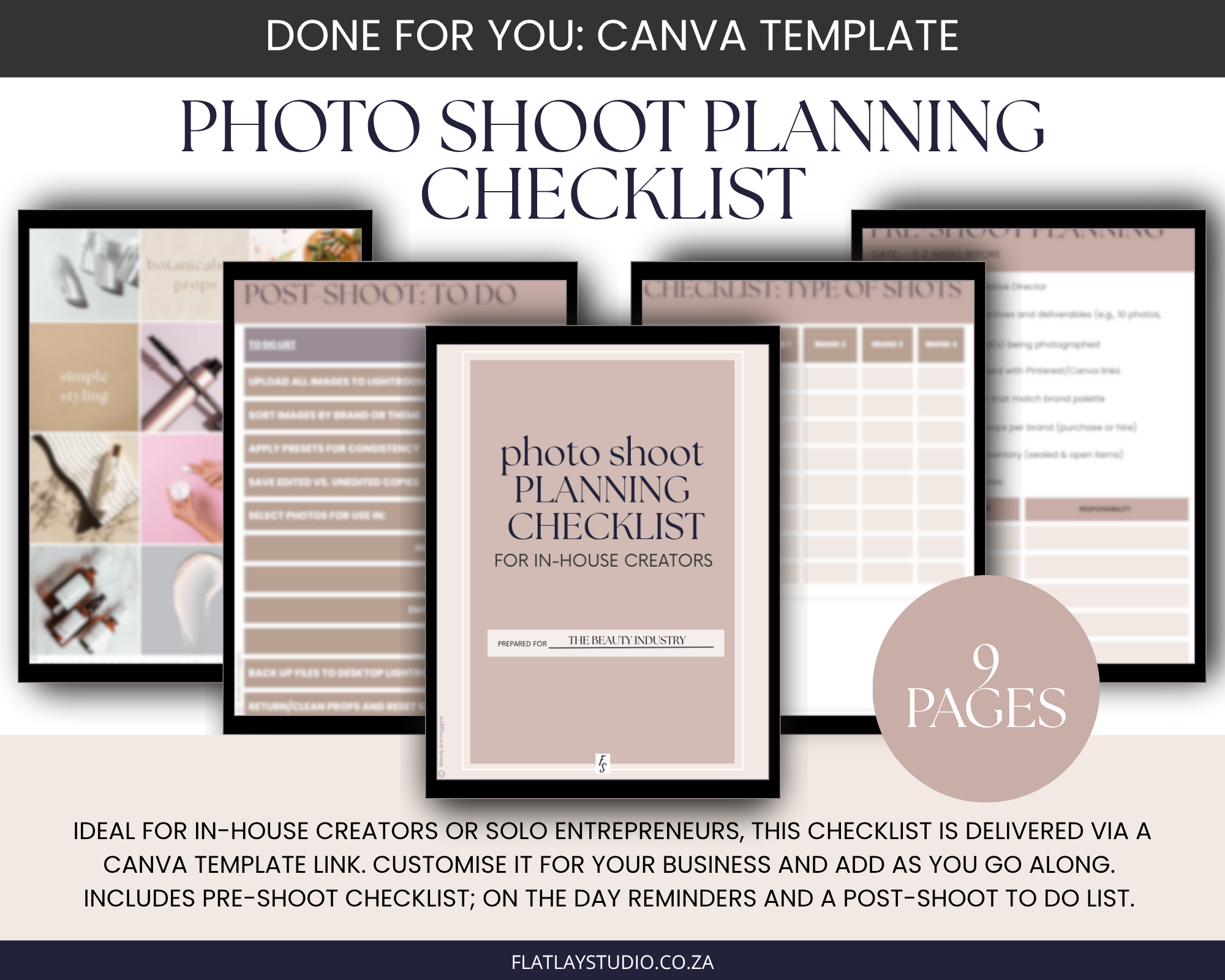 Digital Product - Photo Shoot Planning Checklist – FlatlayStudio